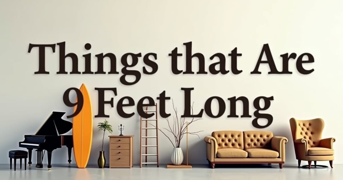 Things that Are 9 Feet Long – Size Of Common Objects – Measure Take